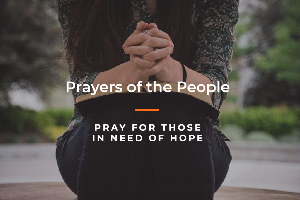 Prayers of the People – Pray for Those in Need of Hope – Advent ...
